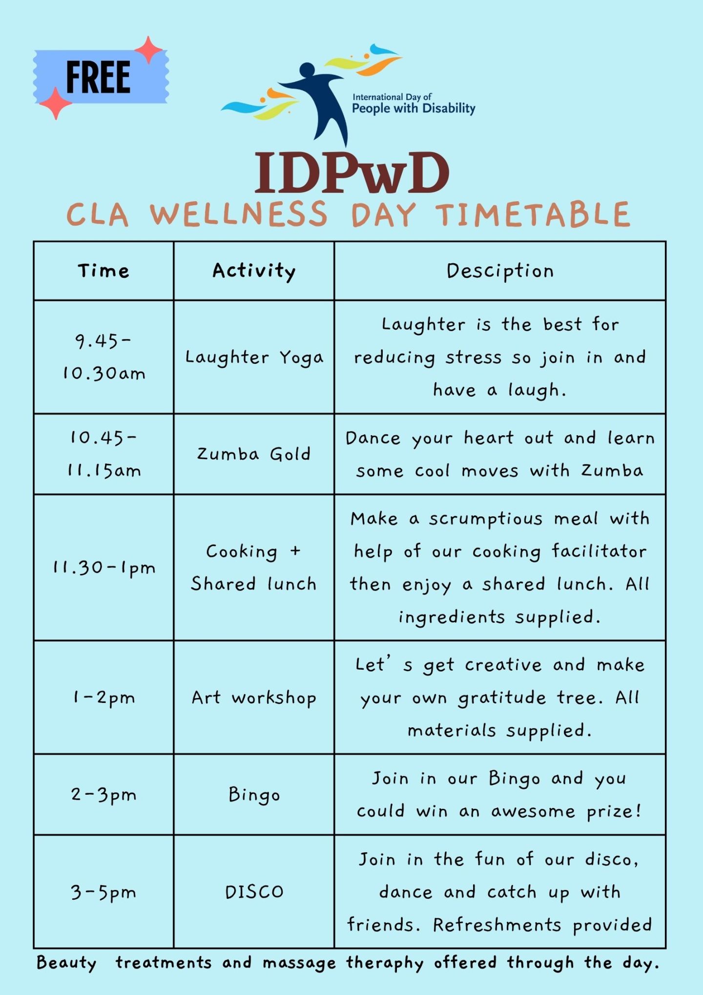 Wellness Day at CLA - Community Living Association Inc.