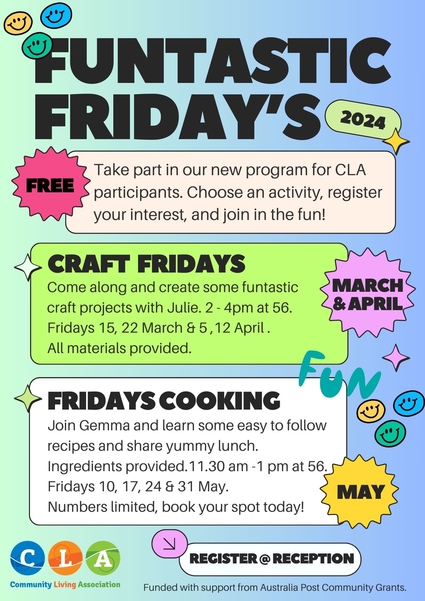 Funtastic Fridays - Community Living Association Inc.